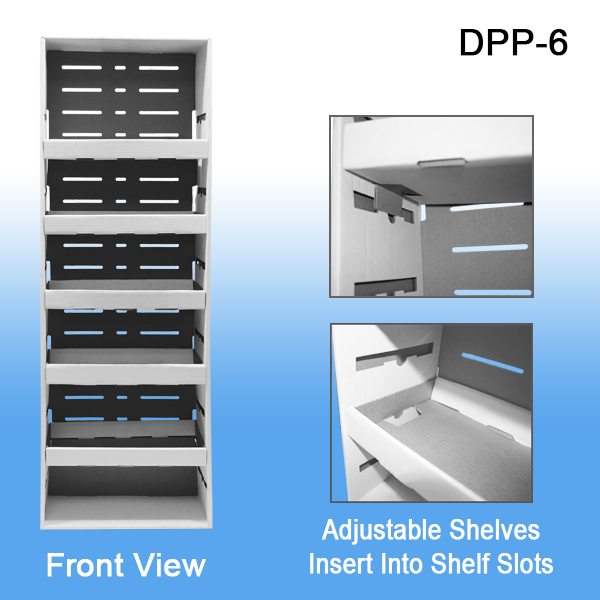 Corrugated Power Panel Display Tray with Adjutable Shelving and Peg ...